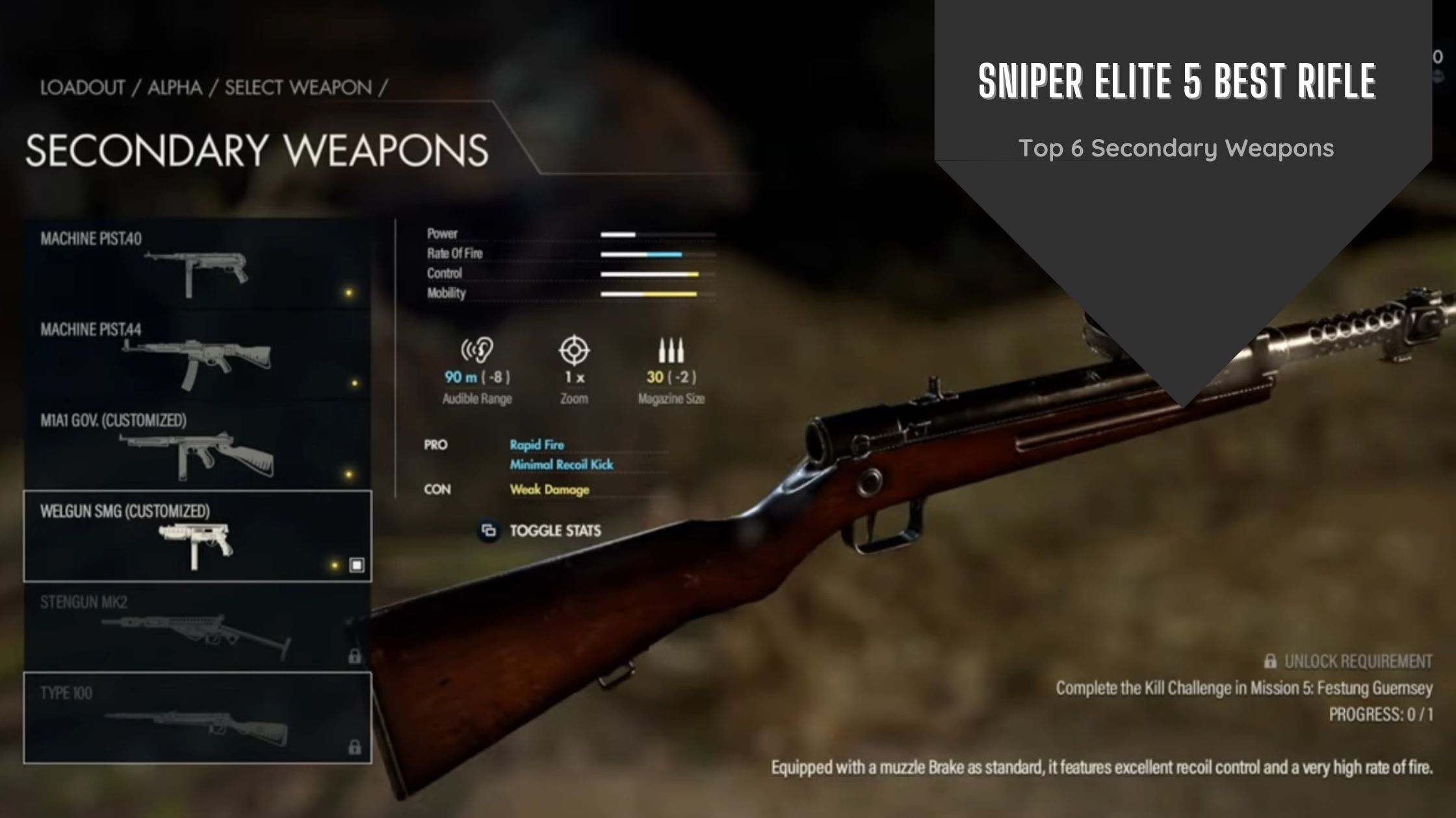 Sniper Elite 5 Best Rifle: Top 6 Secondary Weapons - VeryAli Gaming